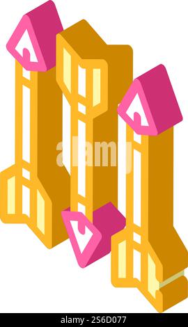 arrows bolts isometric icon vector illustration color Stock Vector ...