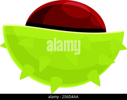 Half chestnut icon. Cartoon of half chestnut vector icon for web design ...
