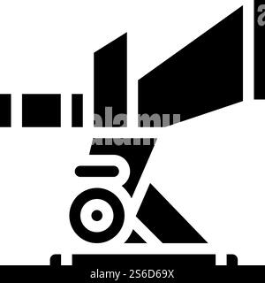 wood crusher glyph icon vector illustration black Stock Vector Image ...