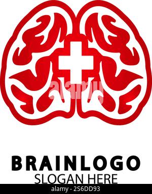 Brain logo designs concept vector, Health Brain Pulse logo, Brain care ...
