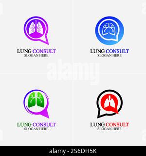 Lungs Consult Logo designs vector, Lungs Forum logo template, Lungs ...