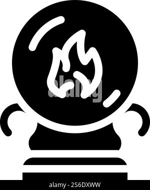 sphere for spiritism glyph icon vector illustration Stock Vector Image ...