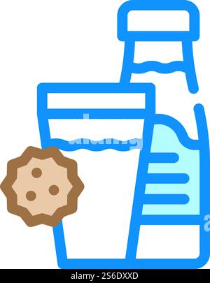milk allergy flat icon color illustration Stock Vector Image & Art - Alamy