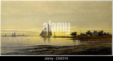 Twilight Along the Beach by George Emerick Essig Stock Photo - Alamy