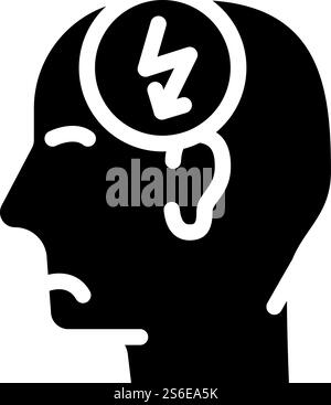 head cutting ache, headache icon color illustration Stock Vector Image ...