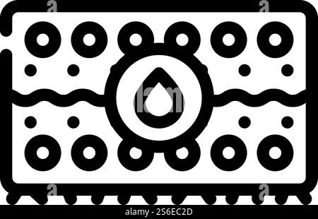 water absorption line icon vector illustration flat Stock Vector Image ...