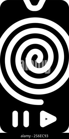 relaxation phone app glyph icon vector illustration Stock Vector Image ...