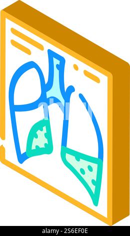 complications or pneumonia isometric icon vector illustration Stock ...