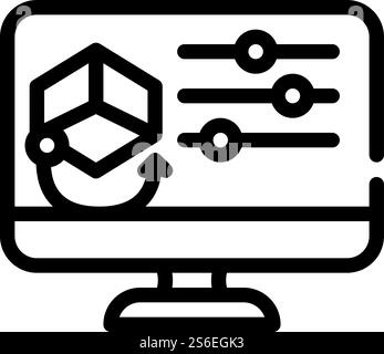 layers virtual reality line icon vector illustration Stock Vector Image ...