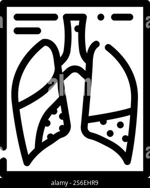 complications or pneumonia line icon vector illustration Stock Vector ...