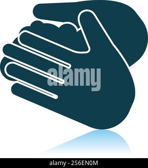 Hand Washing Icon. Shadow Reflection Design. Vector Illustration Stock ...