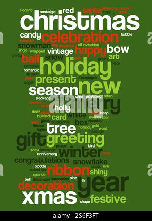Christmas text cloud Stock Photo - Alamy