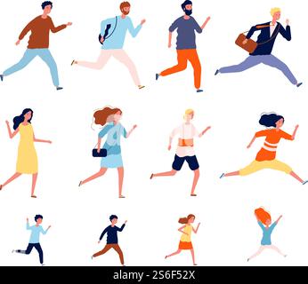 runners business male female Stock Vector Image & Art - Alamy