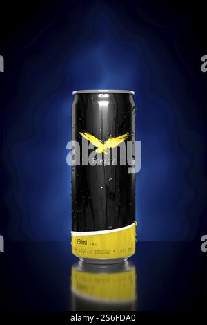 3d rendering of a typical energy drink Stock Photo - Alamy