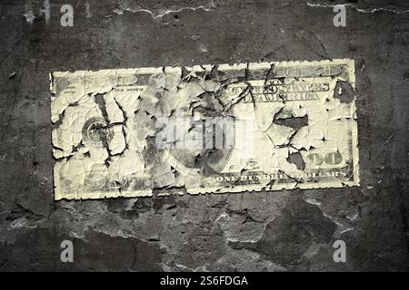 worn 100 dollar note Stock Photo - Alamy