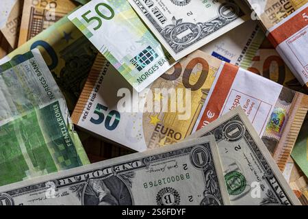 A closeup of Norwegian currency bank notes Stock Photo - Alamy