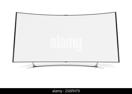 An image of a big curved widescreen television Stock Photo - Alamy