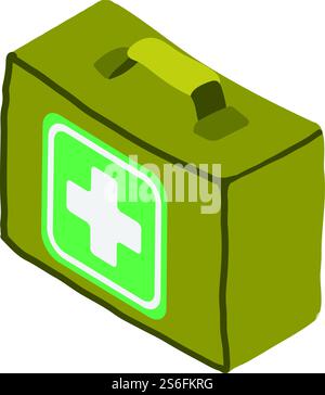 First aid kit icon. Isometric illustration of first aid kit vector icon ...
