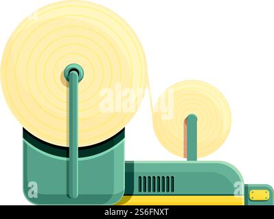 Paper production factory icon. Cartoon of paper production factory ...