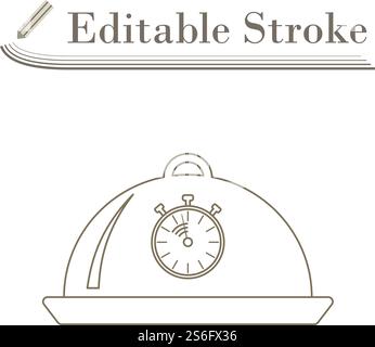 cloche vector icon editable stroke outline icons for web and mobile ...