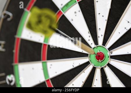 An image of a typical darts game with no dart in the bullseye Stock ...