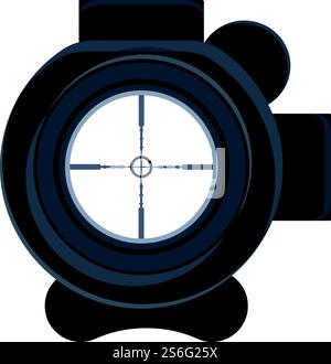 crosshair scope sniper cartoon vector illustration Stock Vector Image ...