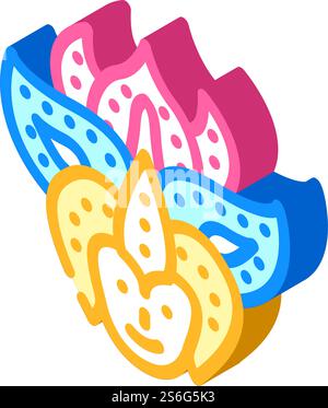 Party mask icon isometric vector. Xmas party. Cute face Stock Vector ...