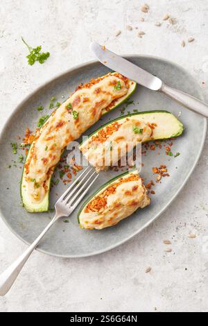 Baked Bechamel and Tofu Courgette Stock Photo - Alamy