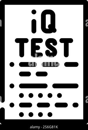 iq test line icon vector illustration black Stock Vector Image & Art ...