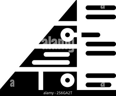 maslow pyramid glyph icon vector. maslow pyramid sign. isolated contour ...