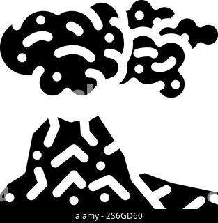 peleus type eruption glyph icon vector illustration Stock Vector Image ...