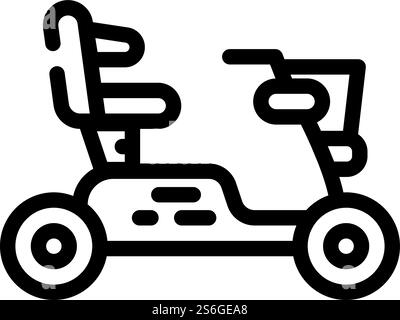 electric scooter for disabled people line icon vector illustration ...
