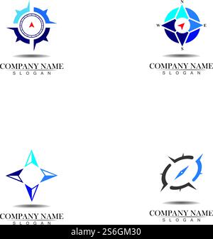 Vector Compass signs and symbols logo Stock Vector Image & Art - Alamy