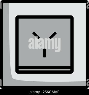 Israel Electrical Socket Icon. Editable Bold Outline With Color Fill ...