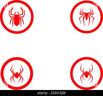 Spider logo and symbols template icons Stock Vector Image & Art - Alamy
