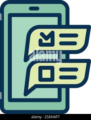 Tablet election icon outline vector. Vote poll. Online box Stock Vector ...