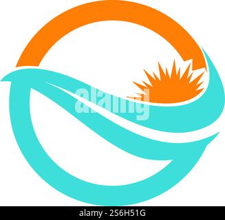 Beach water eave logos symbols Stock Vector Image & Art - Alamy