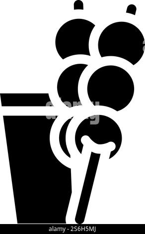 onion rings snack glyph icon vector illustration Stock Vector Image ...