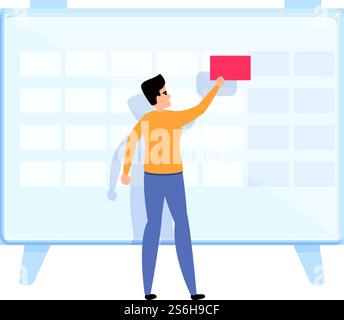daily task routine line icon, outline symbol, vector illustration ...