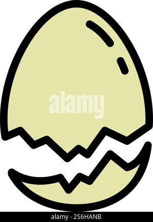 Half crack egg icon, outline style Stock Vector Image & Art - Alamy