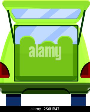 An illustration of a gray minivan on a gray background Stock Vector ...