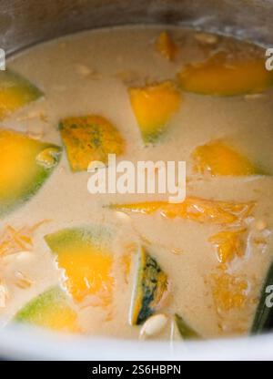 Kolak Labu or Pumpkin Compote, Traditional Indonesian Dessert Made from ...