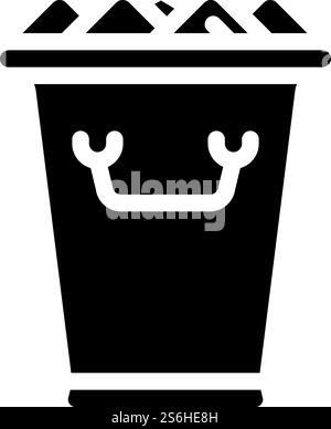 ice tweezers bartender glyph icon vector illustration Stock Vector ...