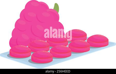 Forest berry cough drops icon. Cartoon of Forest berry cough drops ...