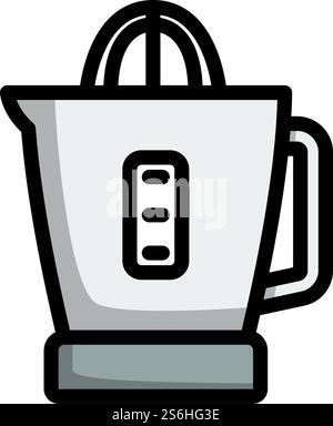 Citrus Juicer Machine Icon. Editable Bold Outline With Color Fill ...