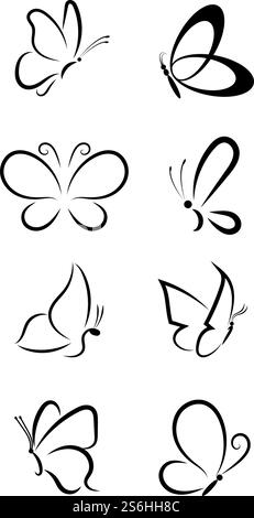 Butterfly conceptual simple Logo design template Vector illustration ...