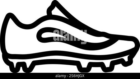 American Football Boot Icon. Editable Bold Outline With Color Fill ...