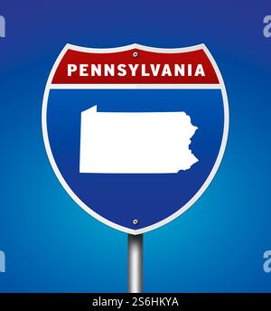 Transportation map of Pennsylvania Stock Photo - Alamy