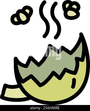 Eggshell crack icon, outline style Stock Vector Image & Art - Alamy