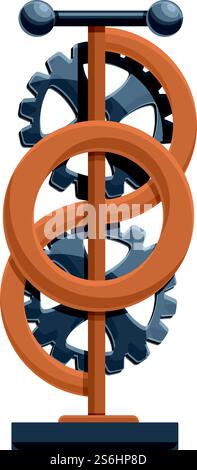 Perpetual motion gear wheel icon. Cartoon of Perpetual motion gear ...